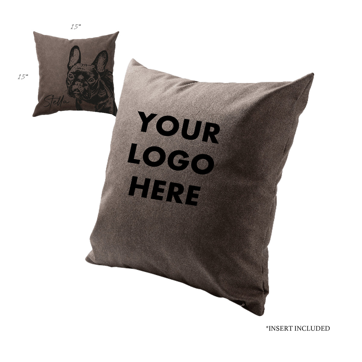 15" x 15" Custom Engraved Faux Leather Pillow – Bmar Media